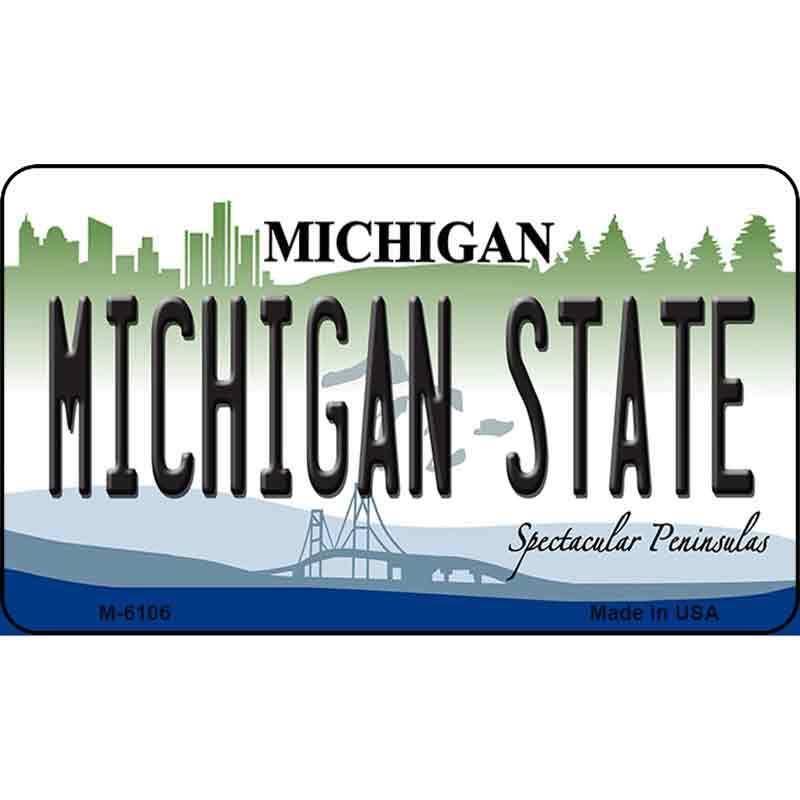 Michigan State University License Plate Tag Novelty Magnet M-6106 | eBay
