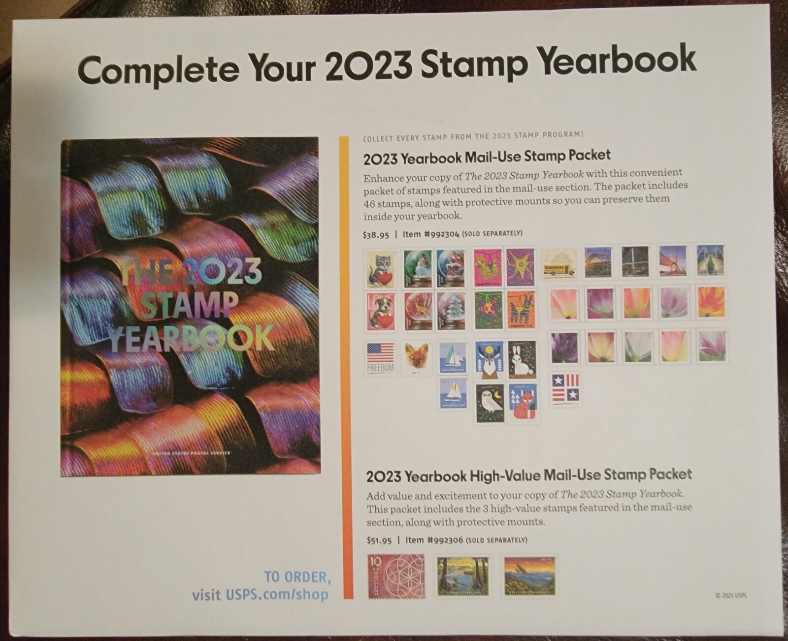 2023 USPS COMMEMORATIVE Yearbook - w/Sealed Stamps - In Stock | eBay