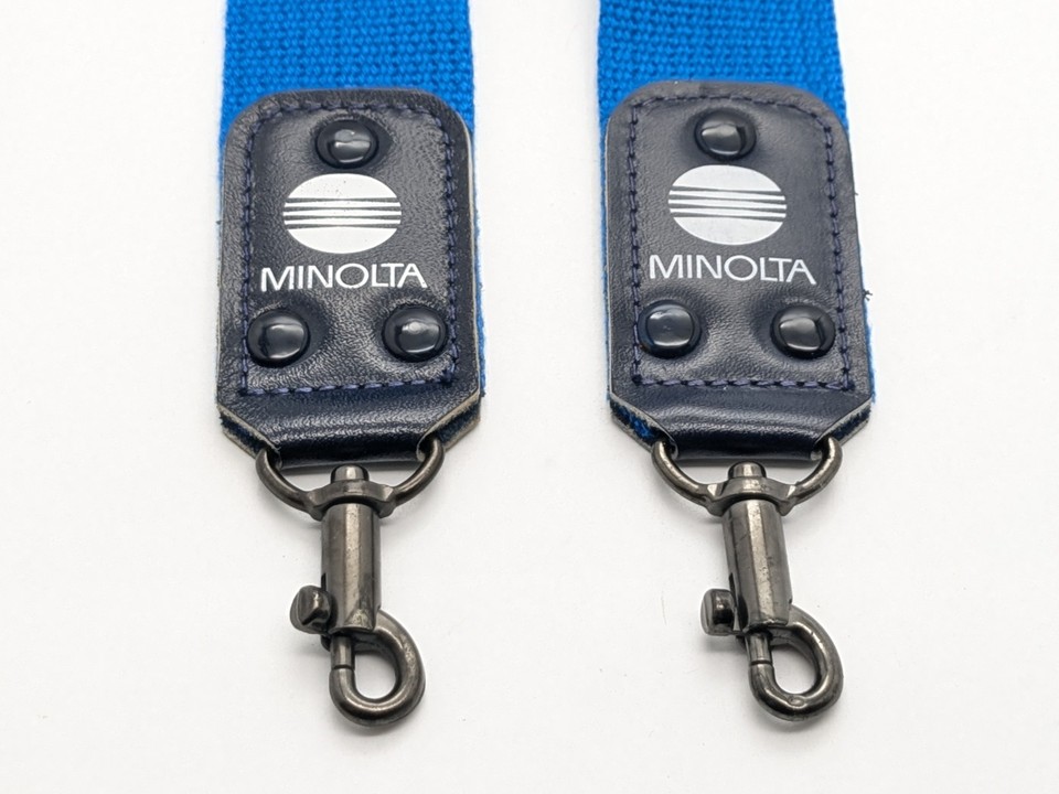 Rare Vintage Genuine [Near MINT+++] Minolta Wide Strap Blue White from ...