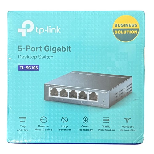 NEW TP-LINK TL-SG105 5-PORT Gigabit Unmanaged Ethernet Switch, Plug & Play, 65w | eBay