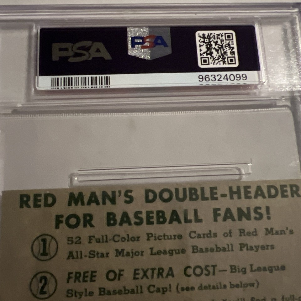 1952 Red Man Baseball Card No Tab Stan Musial HOF PSA 4 POP 11 W/6 ...