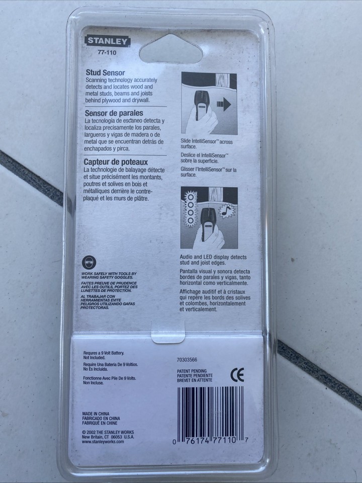 NEW Stanley IntelliSensor 77-110 Stud Finder Sensor with Audio & LED ...
