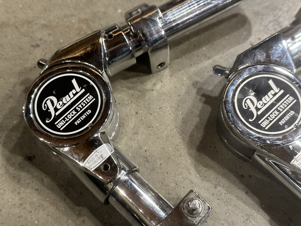 (3) Pearl UNI-LOCK QUITTERS L-Arm Tom Drum Mount Set 7/8" USED SHORT Arms #HL4 | eBay