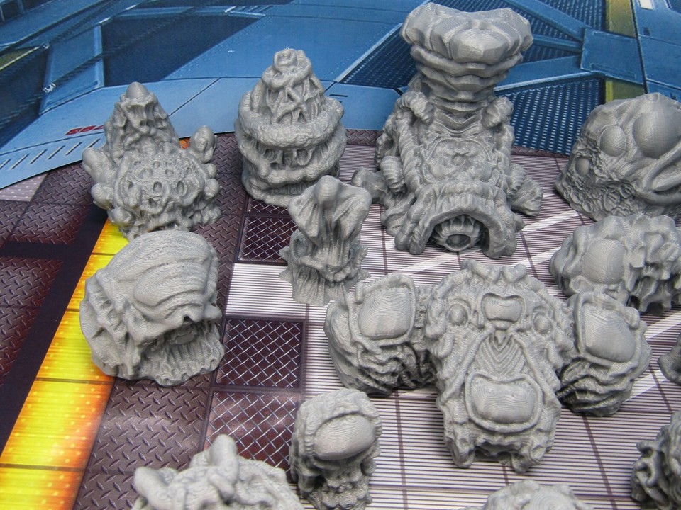 Alien Bio Space Ship Organic Scatter Terrain Scenery Miniature 3D ...