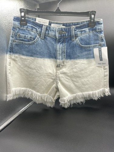 Women’s True Craft Denim Bleach Dip Shorts Sz 5 Frayed Hem NWT | eBay