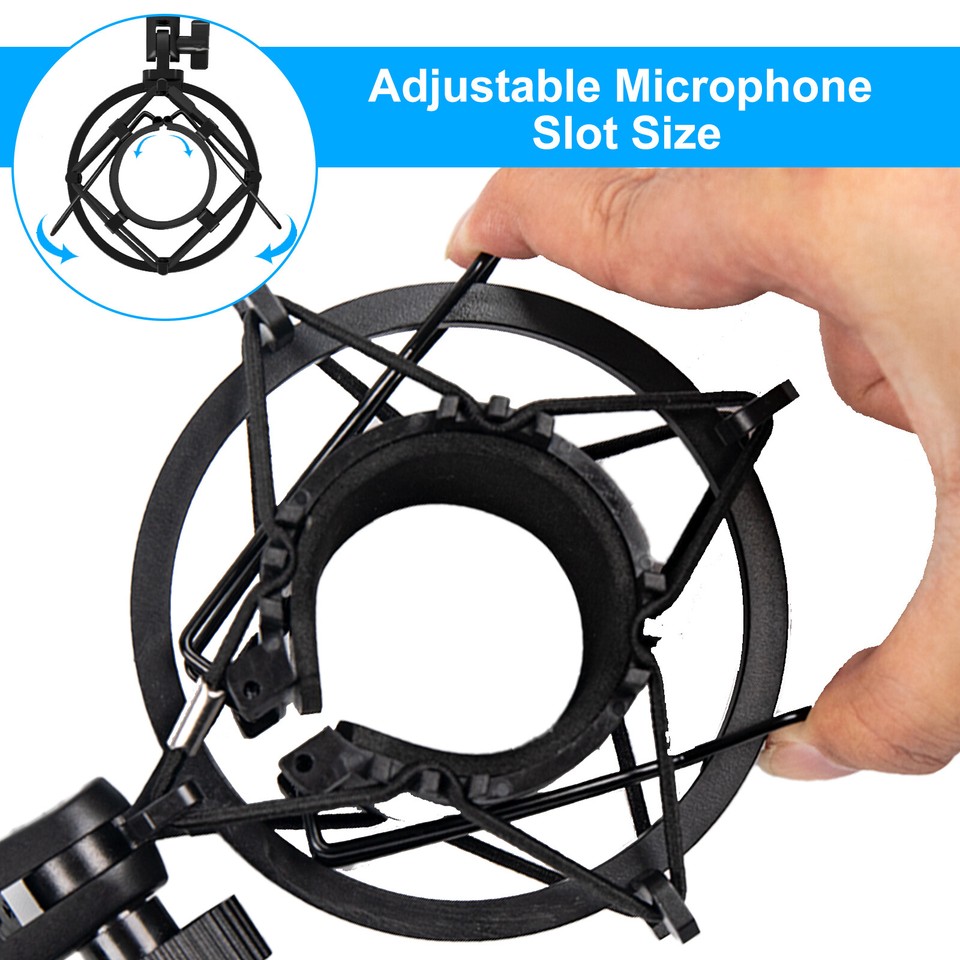 Universal Mic Microphone Shock Mount Clip for Home Studio Podcast ...