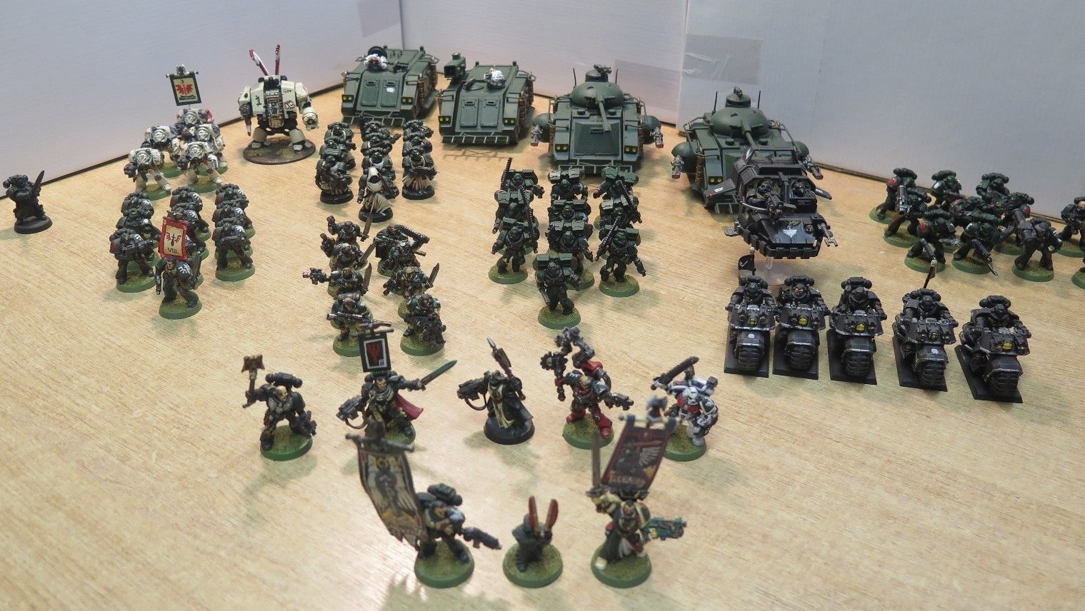 GW WARHAMMER 40K Dark Angels Space Marine Army - Pro-Painted | eBay