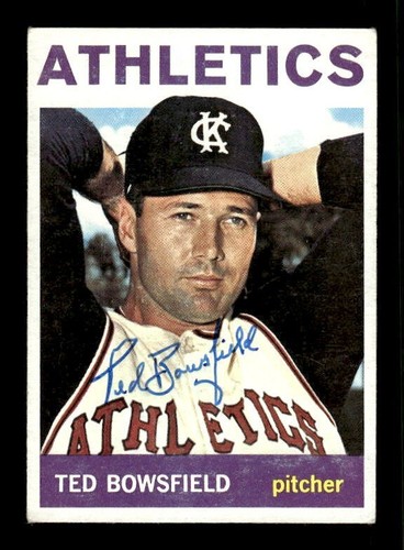 TED BOWSFIELD SIGNED 1964 TOPPS #447 - ON-CARD AUTOGRAPH - KANSAS CITY ...