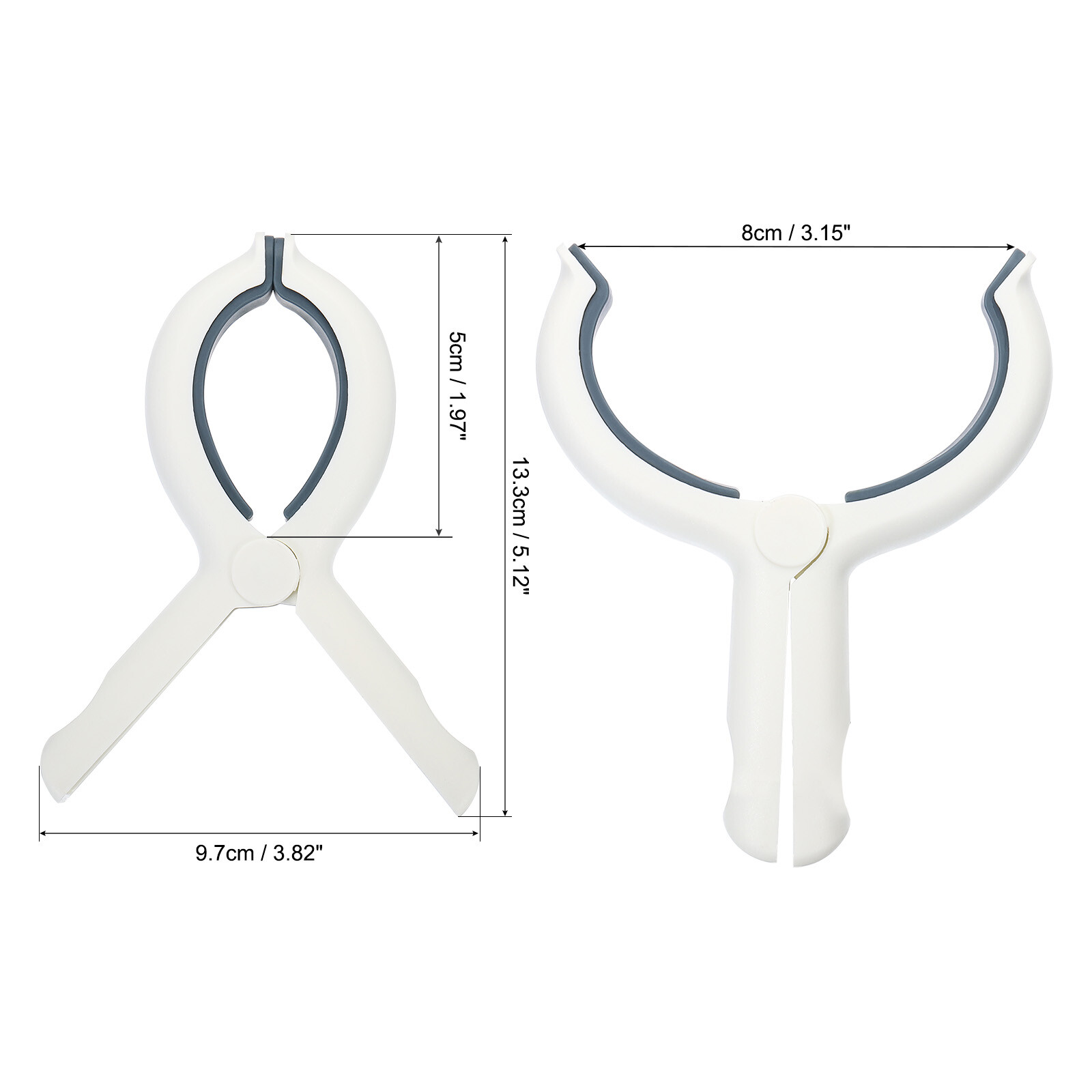 5.1" Plage Serviette Clips, 2 Set Plastique Flexible Ressort Pinces ...