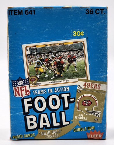 1982 Fleer Football Teams In Action NFL Factory Sealed Wax Box 36 Packs ...