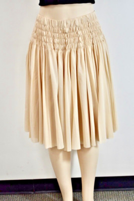 TSE BEIGE SILK CHIFFON FULL KNEE LENGTH SKIRT SIZE 8 ON SALE JF | eBay