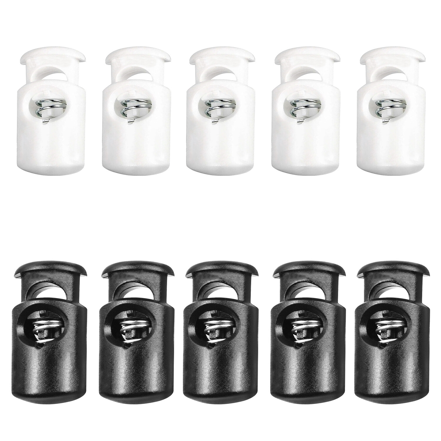 Spring Loaded Toggles Cord Stopper Lock Adjusters Plastic Push Button ...