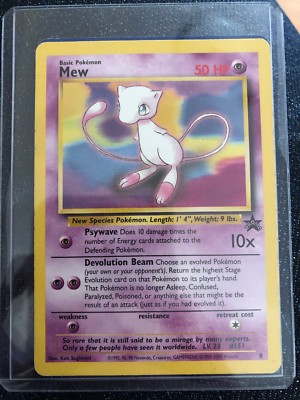 RARE Mew Promo Pokemon Card Blackstar 8 | eBay