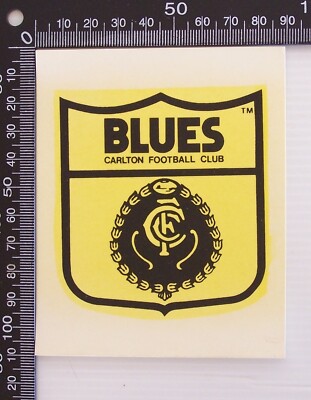 VINTAGE BLUES CARLTON FOOTBALL CLUB AFL EMBLEM LOGO WATERSLIDE DECAL ...
