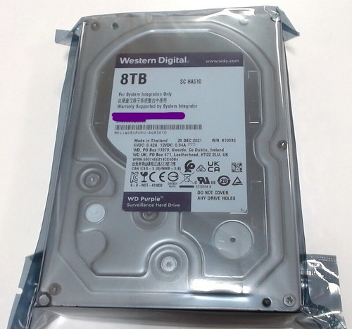 Western Digital 8TB WD Purple Surveillance Internal Hard Drive HDD ...