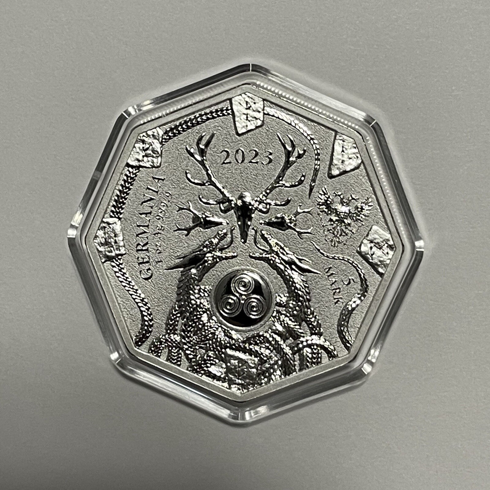 Octagon Witchcraft Seeress Sexy Coin 1 Troy Oz .999 Fine Silver Round ...