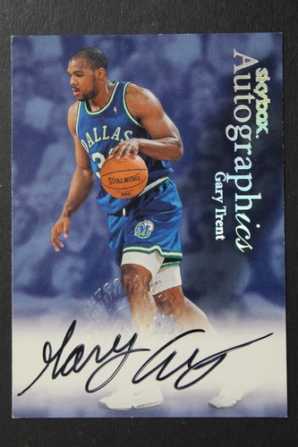 Gary Trent Dallas Mavs Signed 1999 Skybox Autographics Basketball ...
