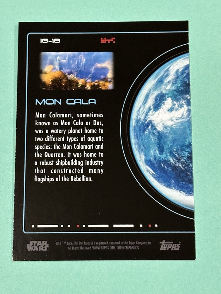 2023 Topps Star Wars Into The Galaxy #IG-18 Mon Cala (F) | eBay