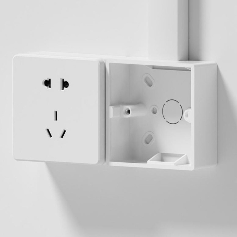 Home Renovation 86 Switch Socket Wall Mounting Box PVC Wiring Box Heat ...