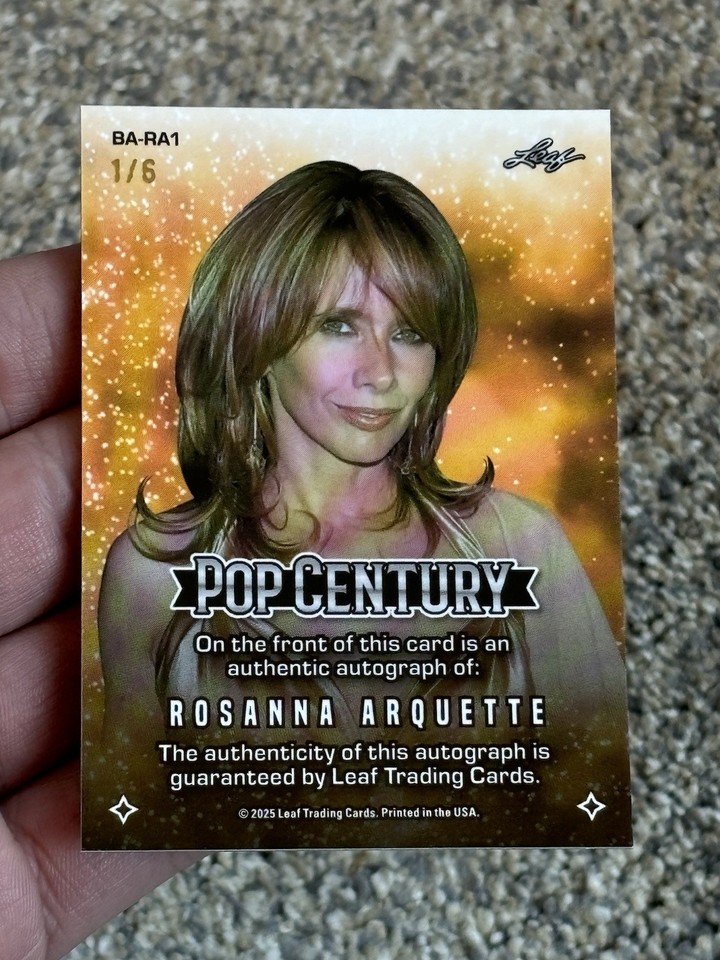 Rosanna Arquette Auto 1/6 2025 Leaf Pop Century | eBay