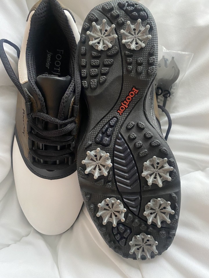Footjoy Junior Golf Shoes Boys Size 6 M Golf Shoes 45020 Black Brown ...