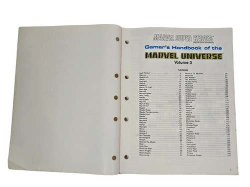 TSR Marvel Super Gamer's Handbook of the Marvel Universe #3 - Mad ...