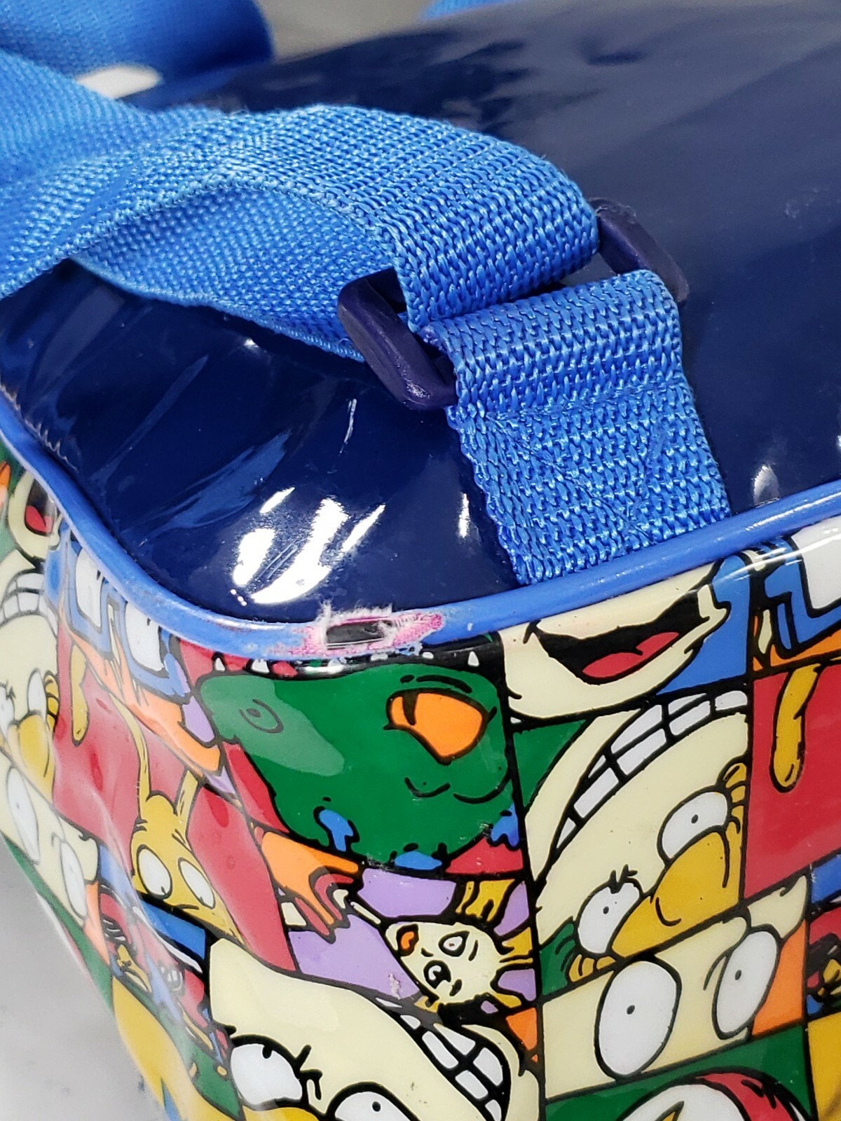 VINTAGE 90's Nickelodeon RUGRATS Blue Vinyl Backpack … - Gem