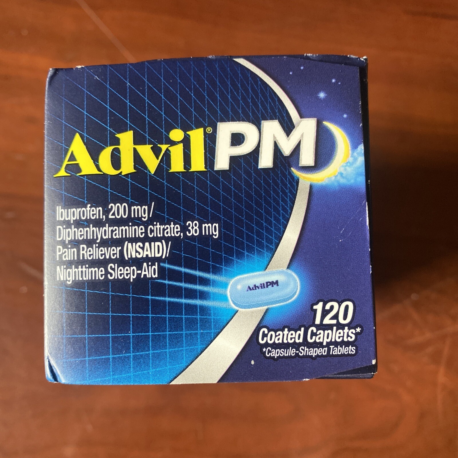 Advil PM Ibuprofen 200mg Pain Reliever Sleep Aid 120 Caplets ...