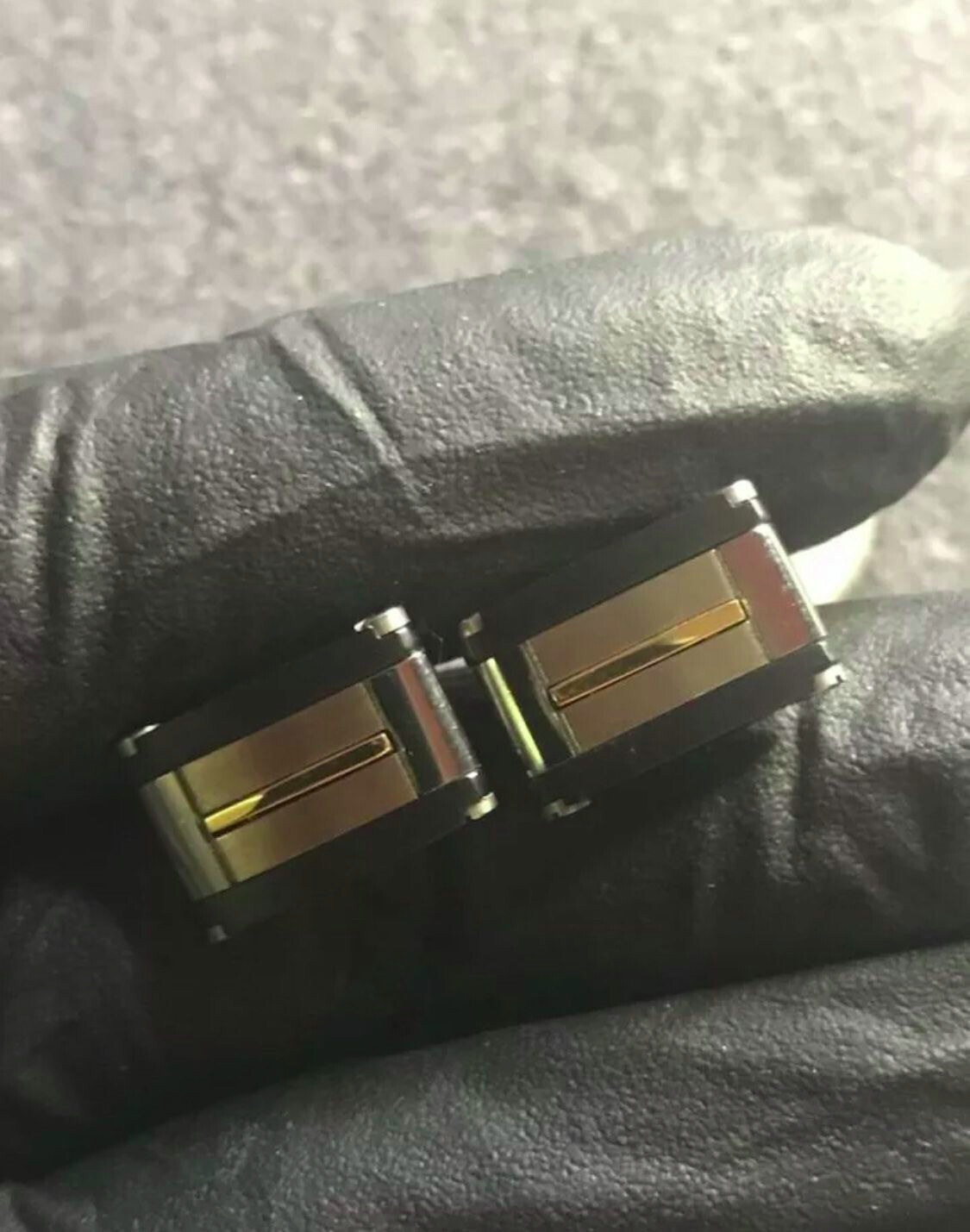 Dolan Bullock Geneva Cufflinks with Box Stainless Steel Titanium 18k ...