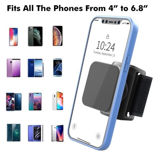 Quick Release Running Phone Stand Wristband Removable Cellphone Bracket ...