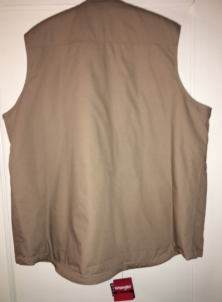 WRANGLER RIGGS FOREMAN INSULATED VEST MENS CONCEAL CARRY TAN W/H ...