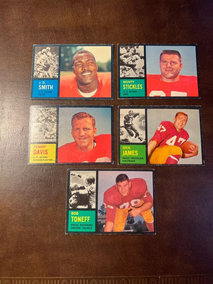 1962 Topps NFL and 1963 Topps CFL Football Card Lot - Great Vitnage FB ...