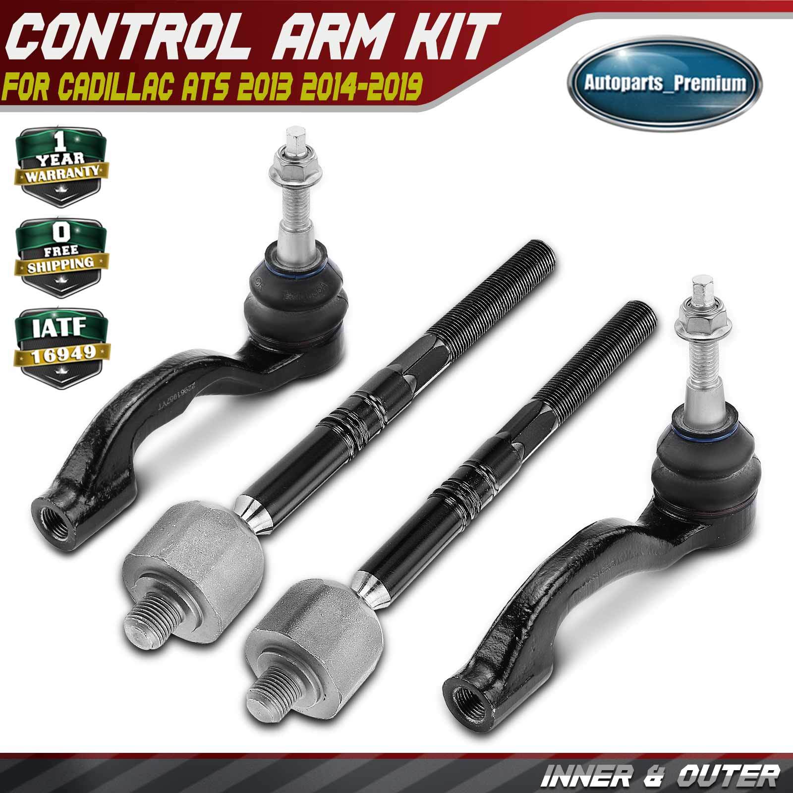 4x Inner & Outer Tie Rod End Assembly for Cadillac ATS 2013 2014 2015 ...