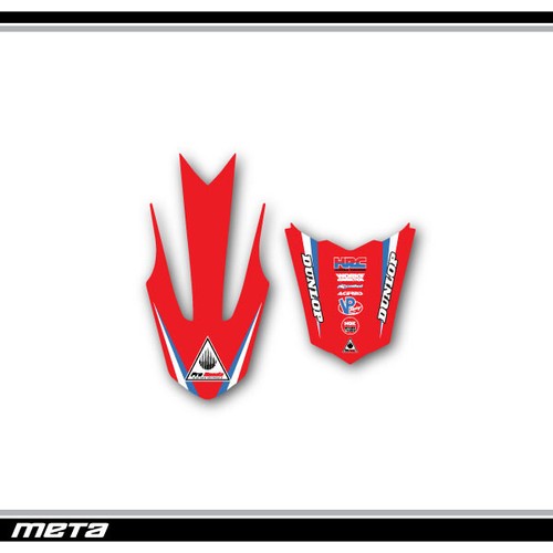 HONDA CRF 110 HRC FACTORY FRONT and REAR FENDER DECAL GRAPHIC FITS 2019 ...