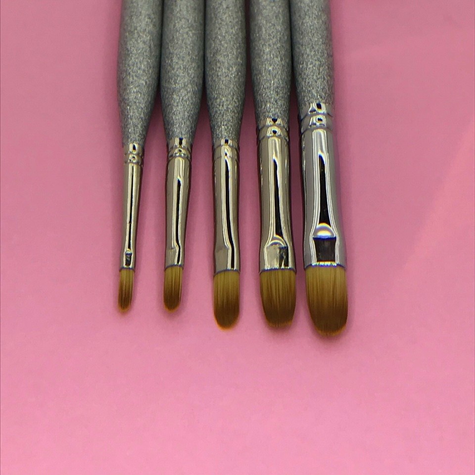 Nail Art Brushes. Nail Art. Nail Art Tools. Filbert Shape. Set of 5 ...