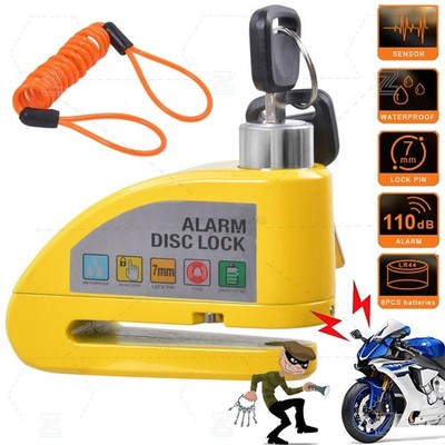 Motorbike Alarm Disc Lock Motorcycle Disc Brake Lock Anti-Theft ...