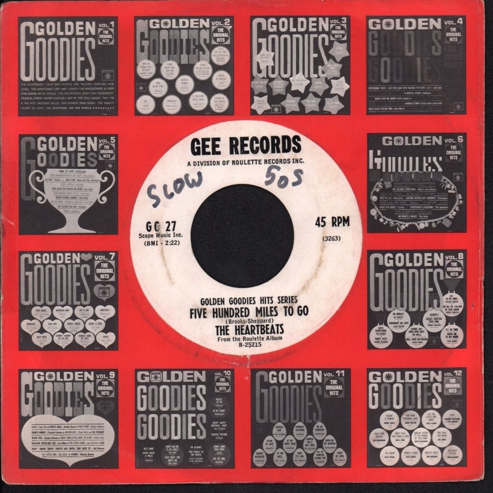 Heartbeats (Doo Wop Group) After New Year's Eve 7" vinyl USA Gee 1963 ...