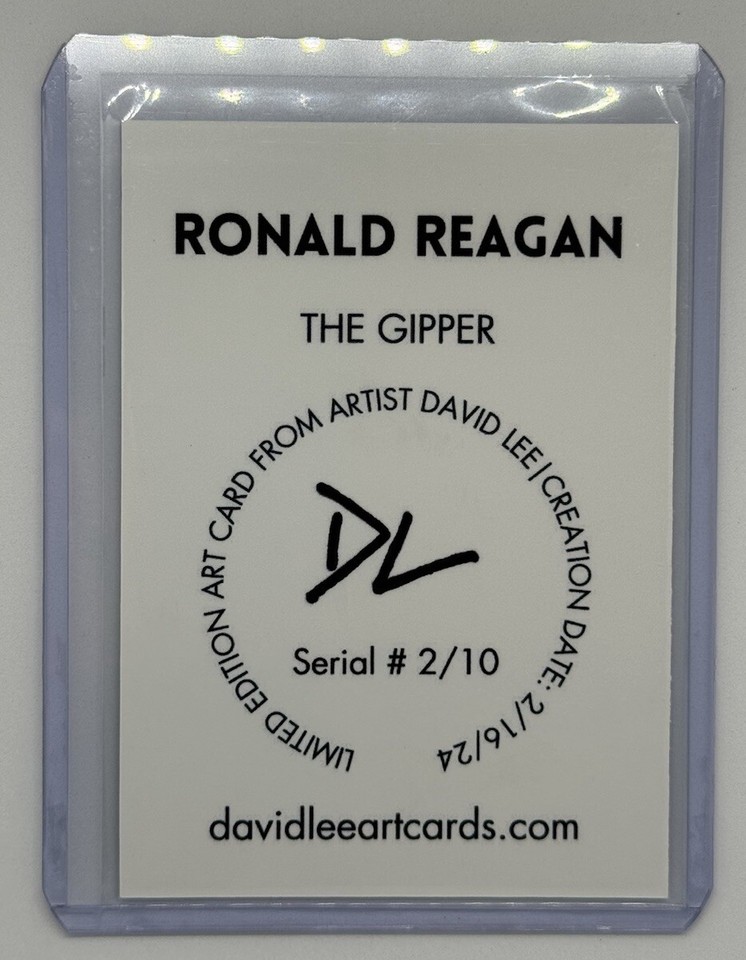 Ronald Reagan Limited Edition Artist Signed “The Gipper” Football Card ...