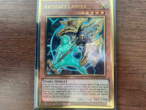 Yugioh Artifact Lancea Gold Rare MAGO-EN008 1st Ed Near Mint | eBay UK