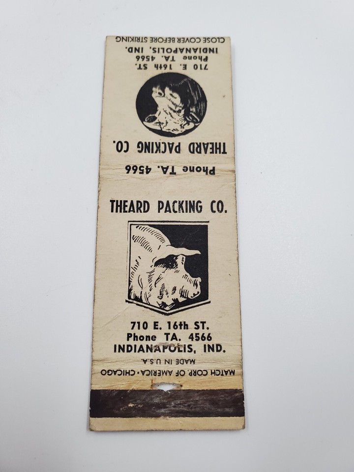 Thread Packing Co. Indianapolis Indiana Matchbook Cover | eBay