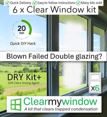 6 Window Dry Kit+ Condensation Removal Kit Double Glazing Window Unit ...