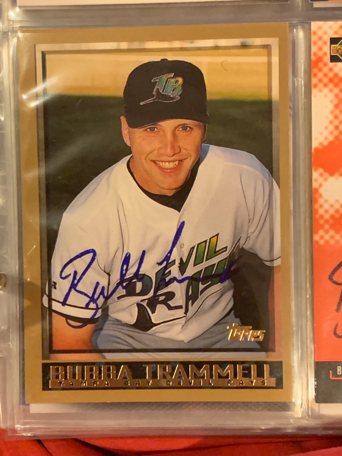 BUBBA TRAMMELL AUTOGRAPHED SIGNED 1998 TOPPS CARD DEVIL RAYS COA | eBay