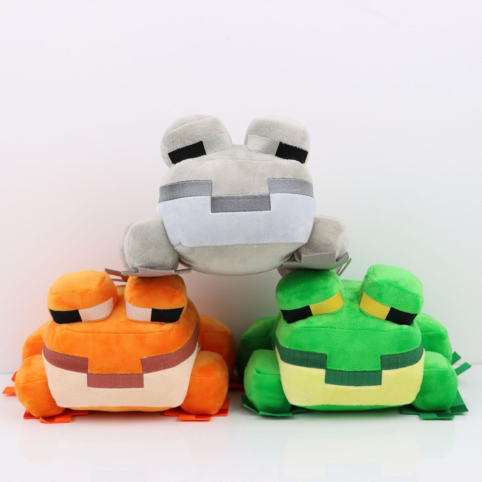minecraft frog doll world Square Plush Pixel My toy pillow Plush frog ...