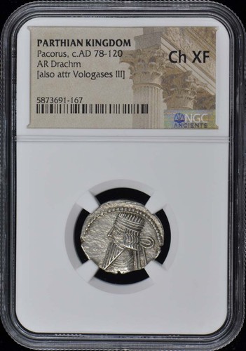 Pacorus, c.AD 78-120 PARTHIAN KINGDOM AR Drachm NGC XF45 | eBay