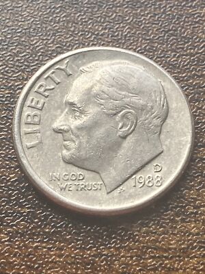 1988 D Roosevelt Dime Ten (10) Cent Actual Coin TK1055* | eBay