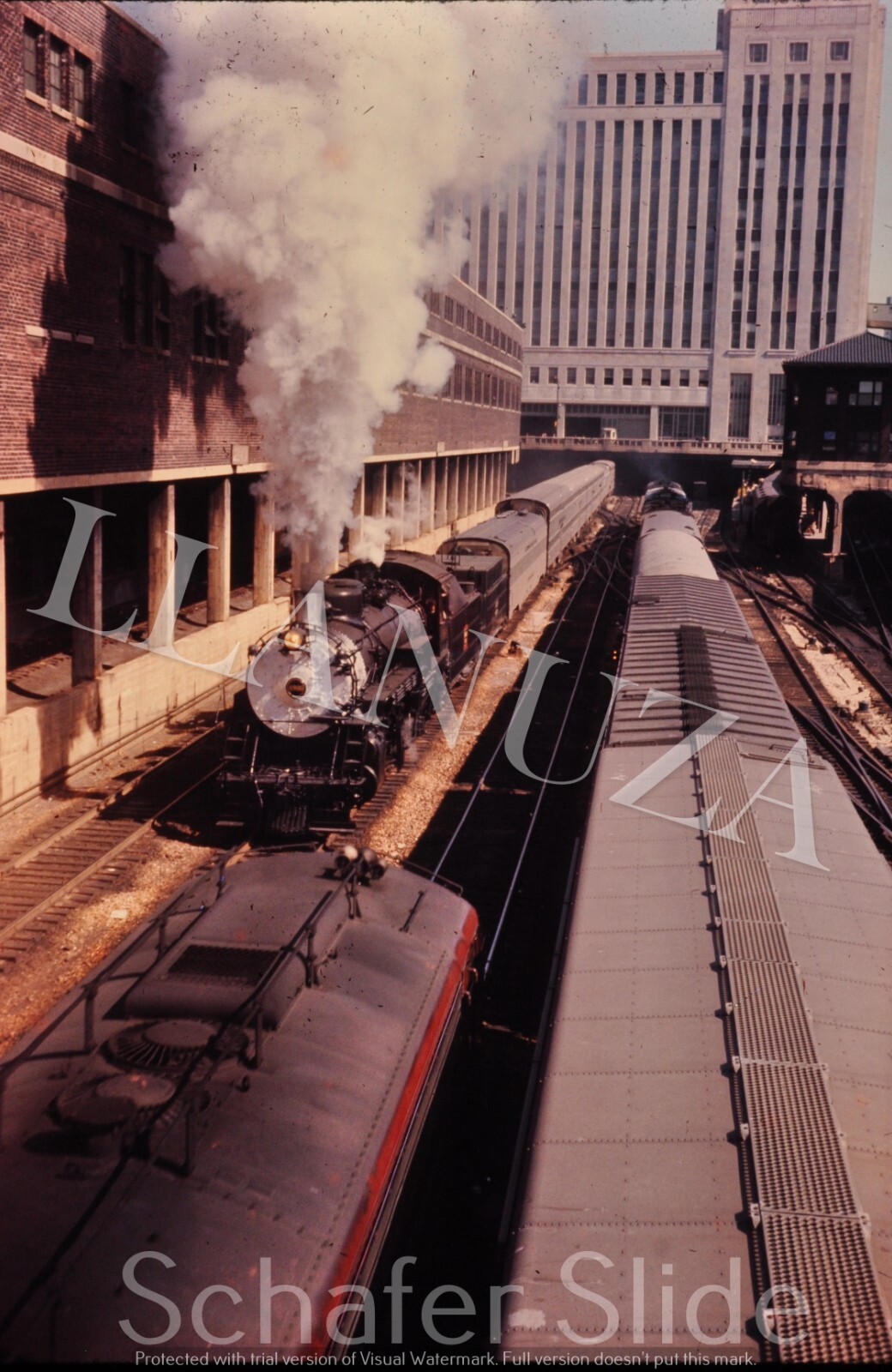 Original Slide CB&Q Steam at Chicago IL 1966 | eBay