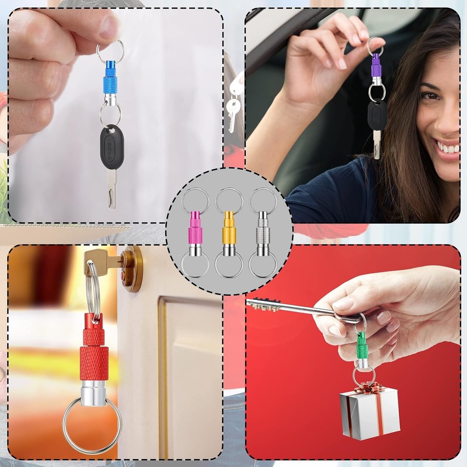 Heavy Duty Keychain Retractable Carabiner Car Key Chain with Badge ...