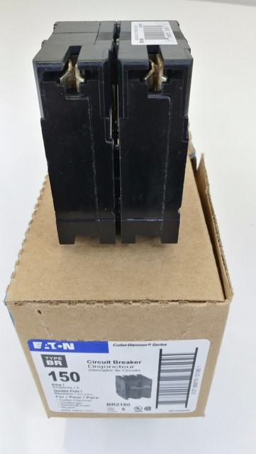 Eaton BR2150 2-Pole 150-Amp 120/240-Volt AC Plug-On Circuit Breaker for ...