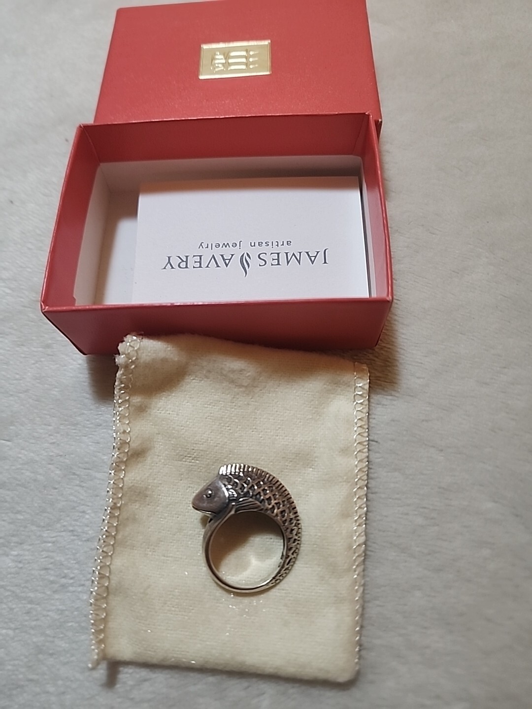 Retired James Avery Detailed Fish Wrap Ring Very Rare… - Gem