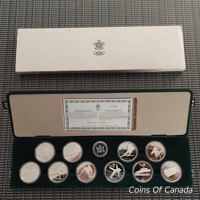 1988 Canada Calgary Olympics Sterling Silver $20 - 10 Coin Set # ...